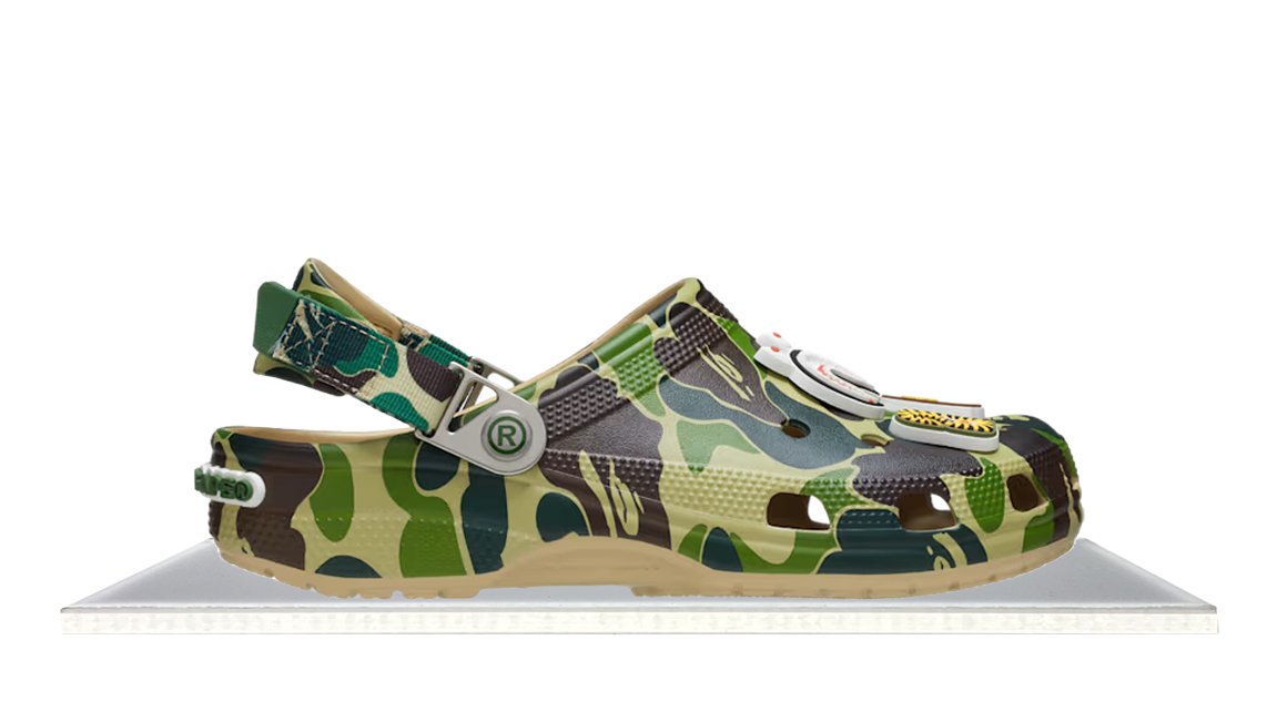 Crocs Classic Clog A Bathing Ape ABC Camo Green – Takeoff Copenhagen