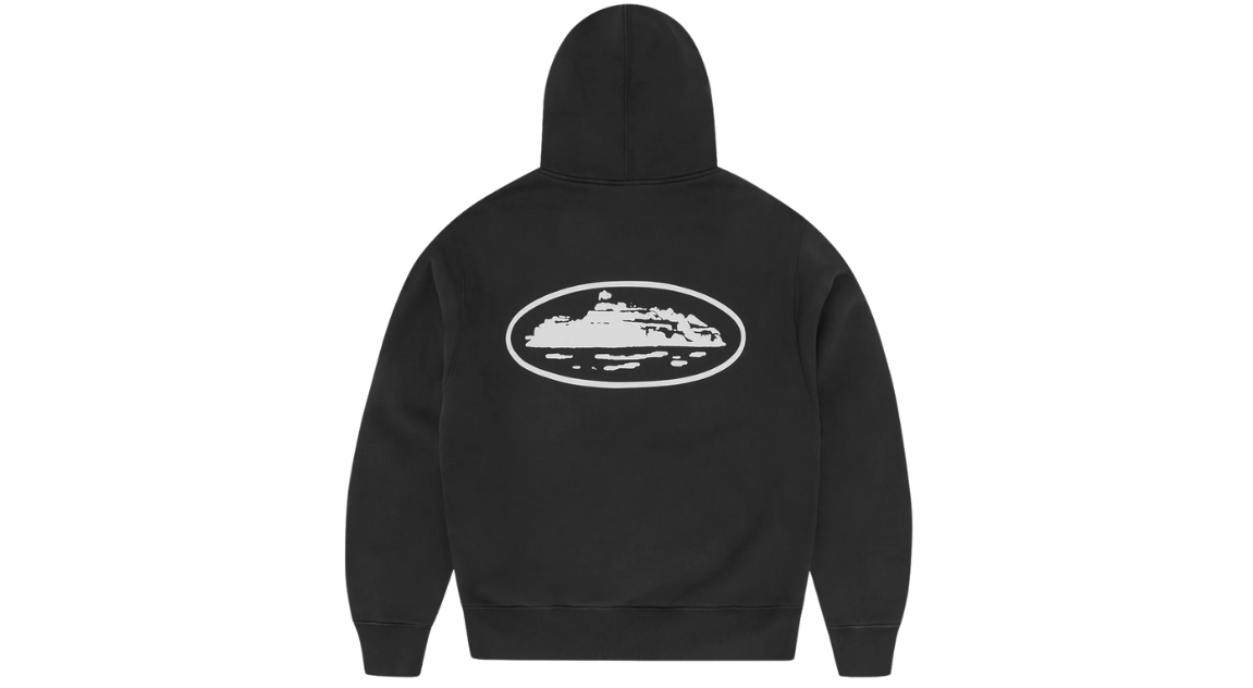 Corteiz Island Puff Print Zip Hoodie Black – Takeoff Copenhagen