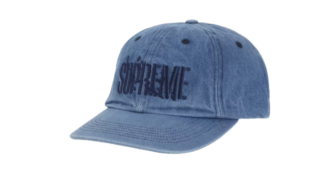 Supreme Splatter 6-Panel Blue Denim – Takeoff Copenhagen