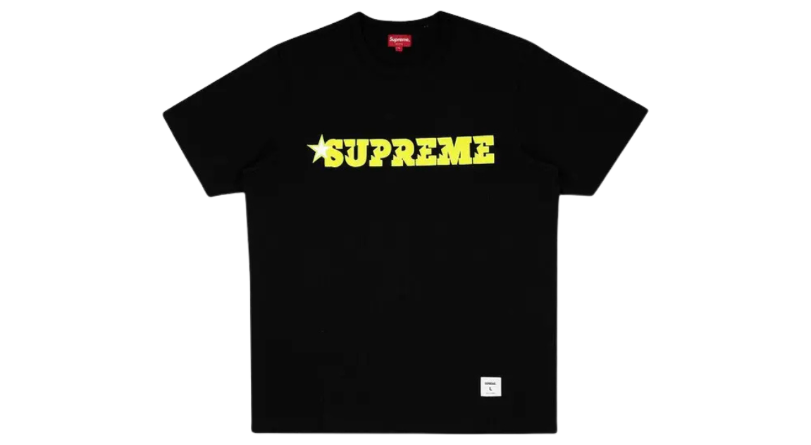 Supreme Star Logo S/S Top Black (P) – Takeoff Copenhagen