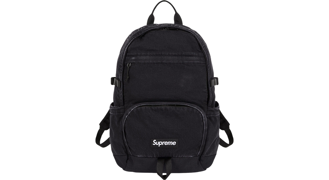 Supreme Denim Backpack Black (FW25) – Takeoff Copenhagen