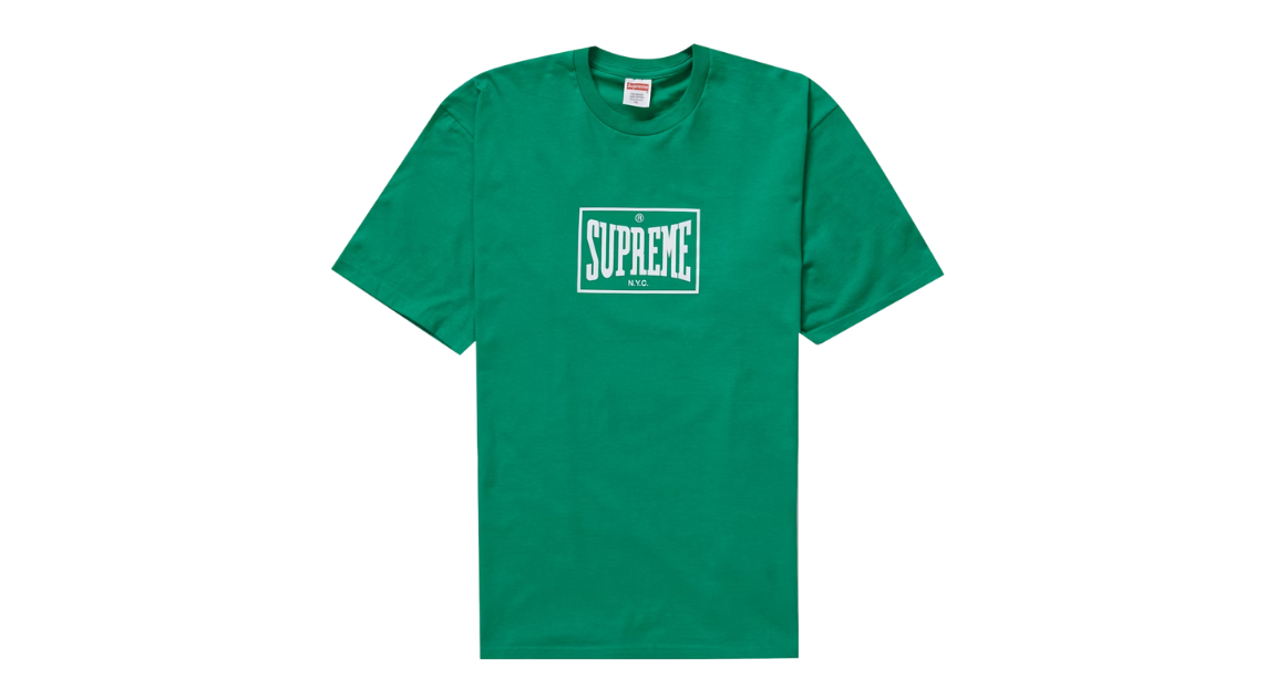 Supreme Warm Up Tee Green (P) – Takeoff Copenhagen